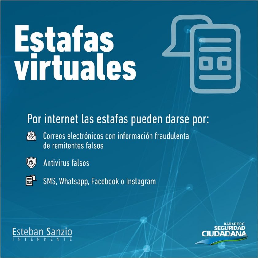 Consejos para evitar estafas virtuales y telefónicas | Baradero Te Informa