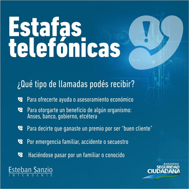 Consejos para evitar estafas virtuales y telefónicas | Baradero Te Informa